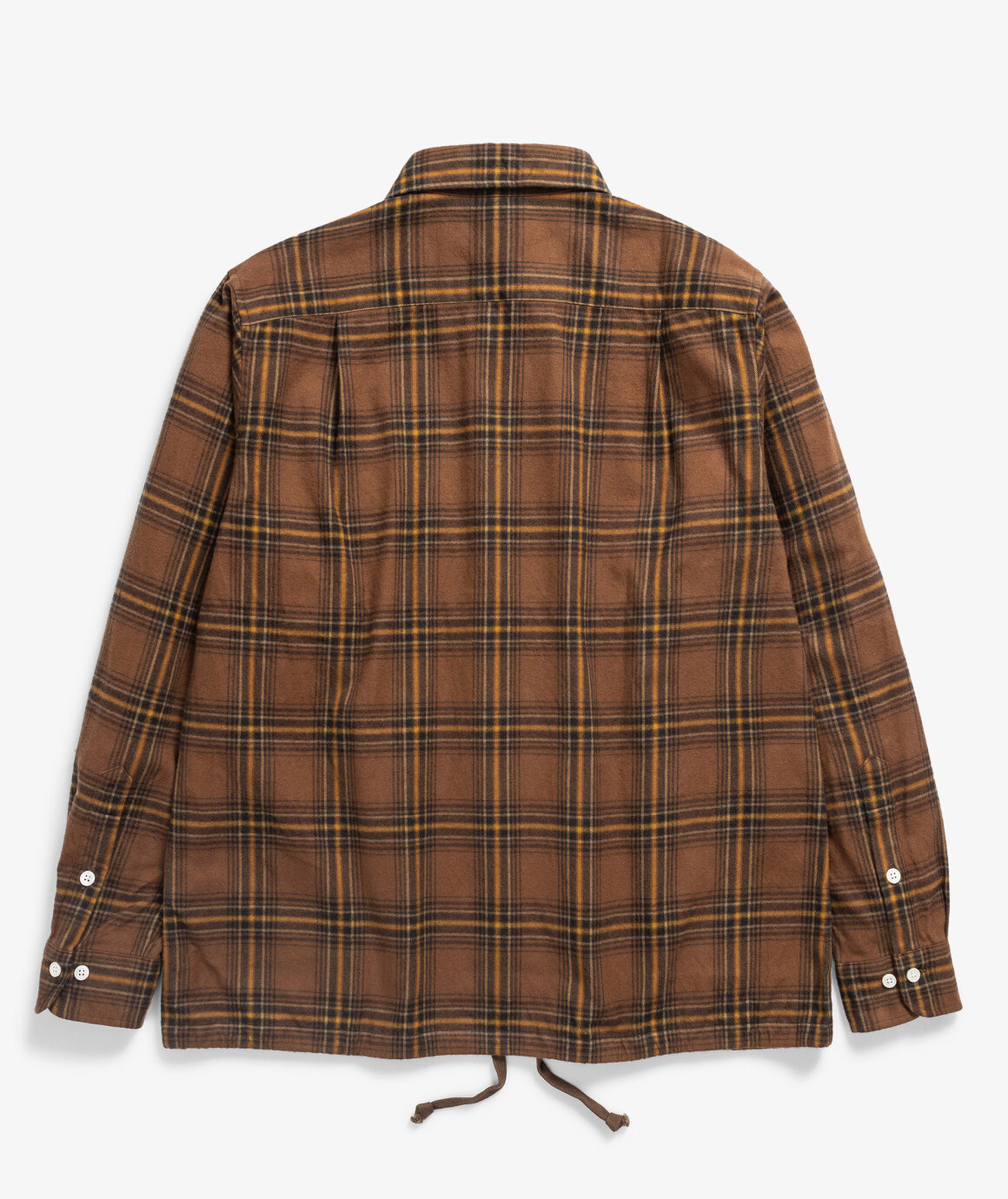Norse Store | Shipping Worldwide - TS(S) Plaid Hem String Shirt - Brown