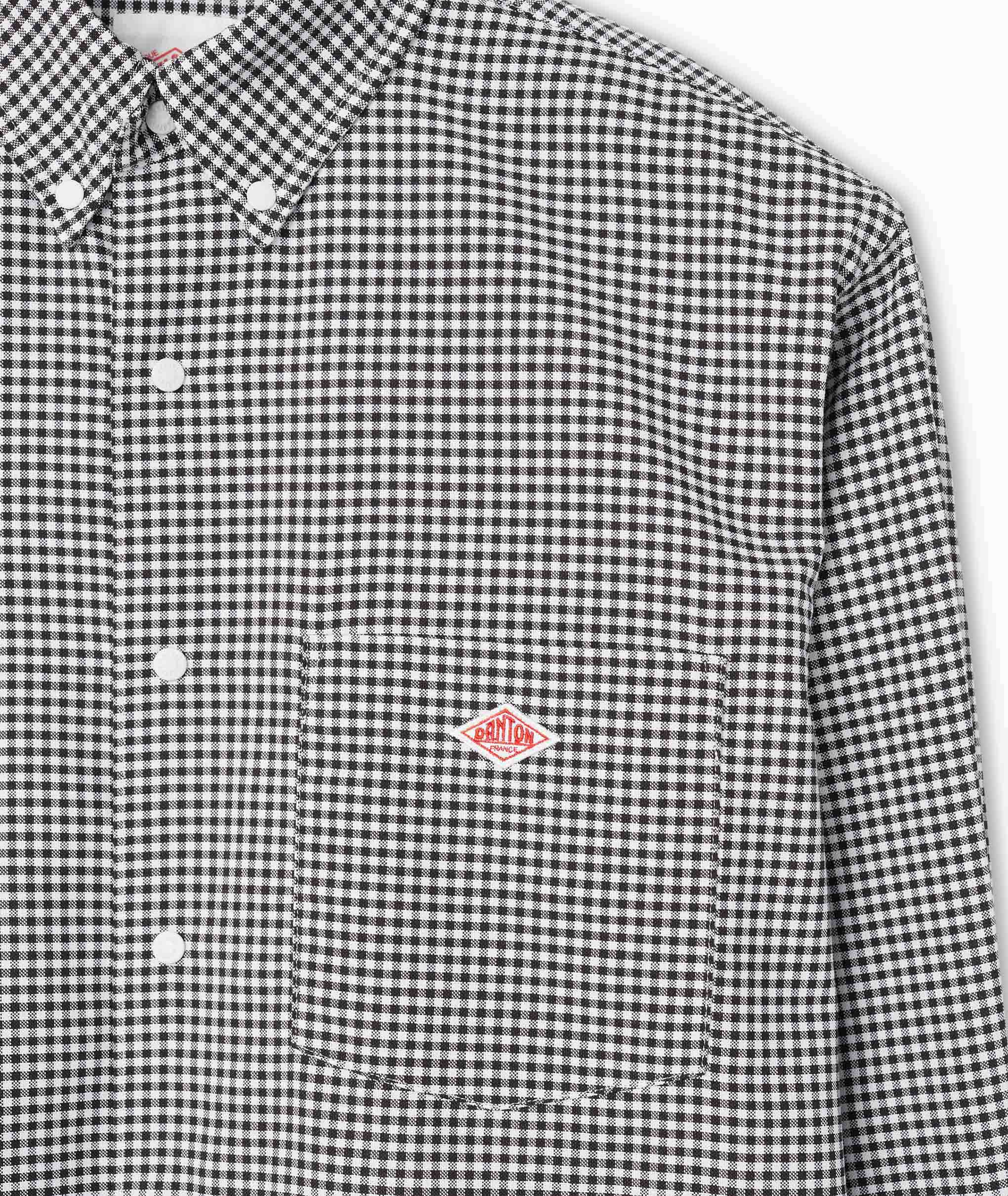 Norse Store | Shipping Worldwide - Danton Dot Button Shirt - Black Gingham