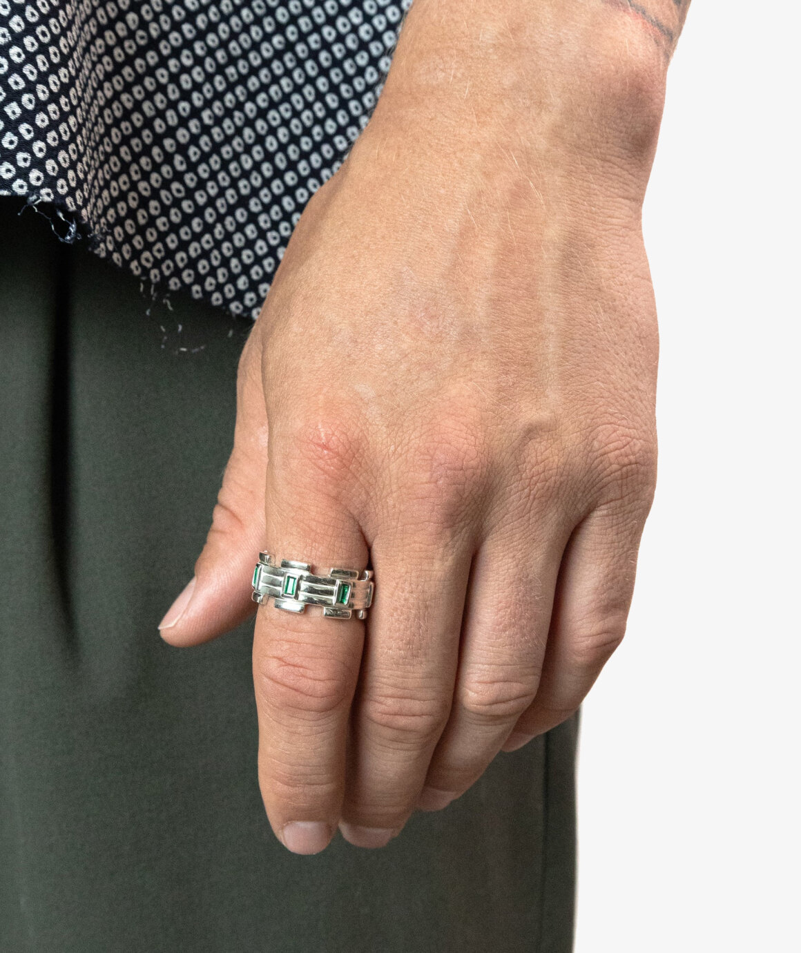 Norse Store | Shipping Worldwide - Maple LUI LINK STONE RING - SILVER 925